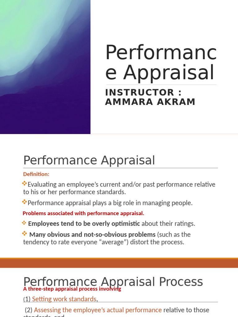 Performance Appraisal Process Explained | PDF | Performance Appraisal ...