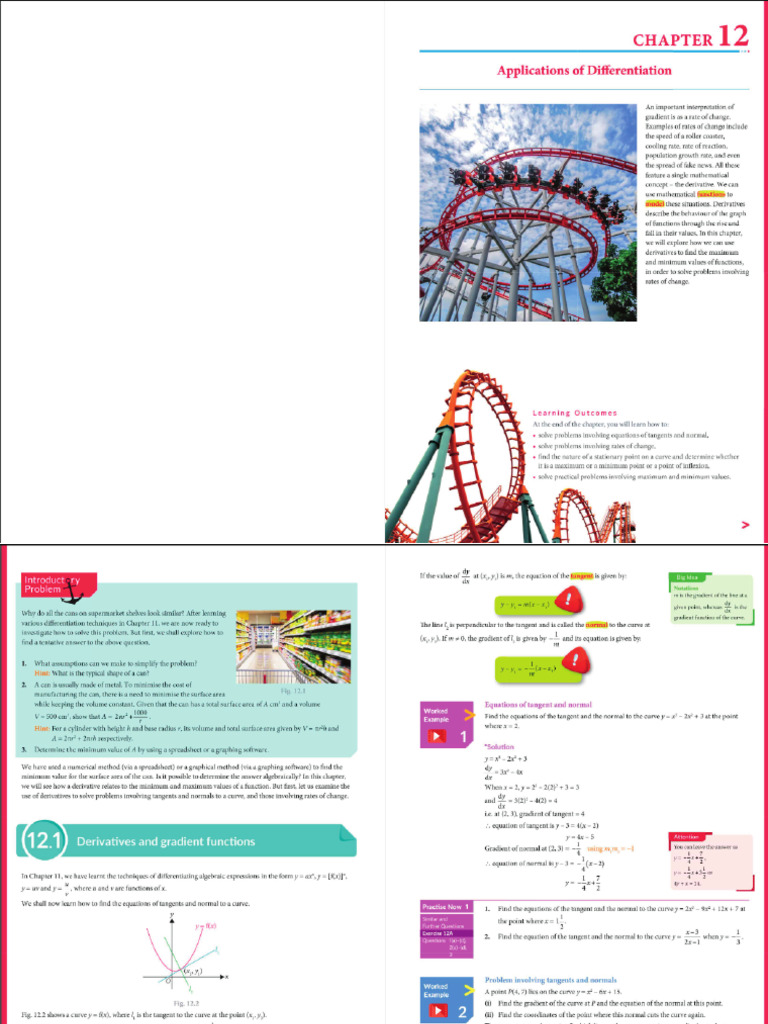 Chapter 12 Think! Additional Mathematics Book B | PDF