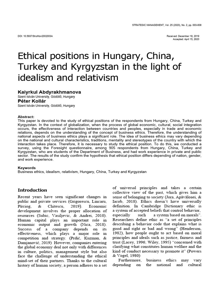 Ethical - Positions - in - Hungary - China - Turkey - and - Kyrg ...