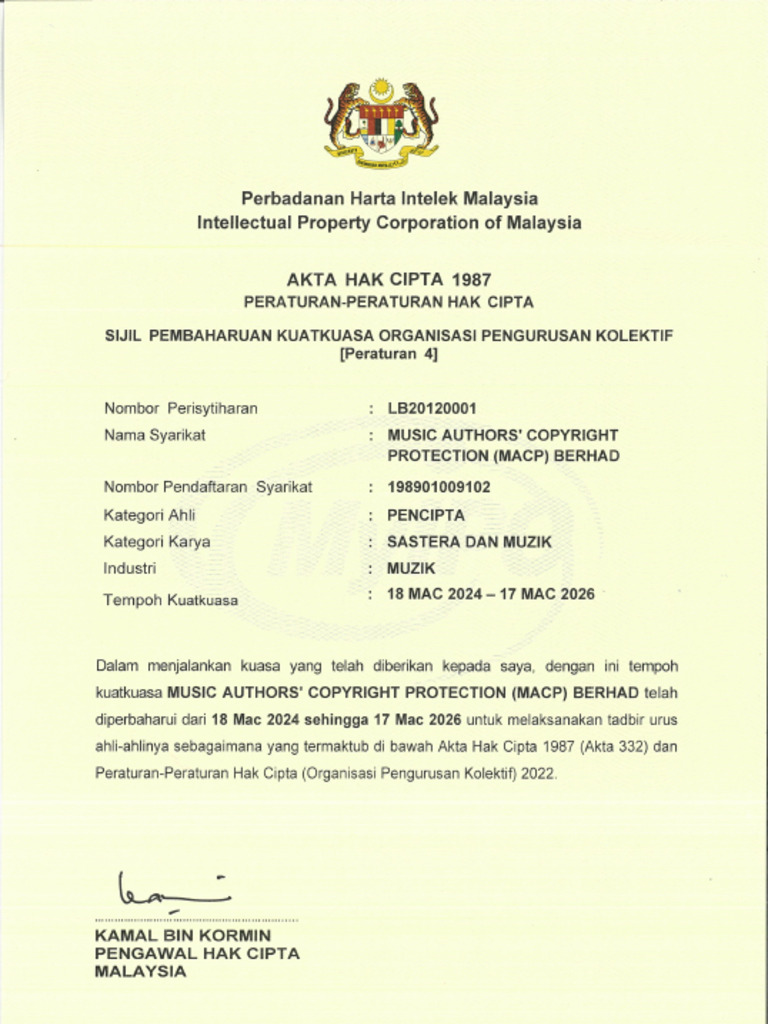 Deklarasi Macp BHD Julai 2024 | PDF