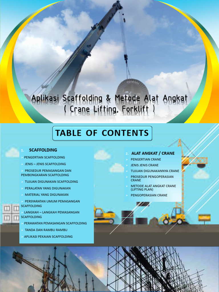 Aplikasi Scaffolding & Metode Alat Angkat (Crane) | PDF