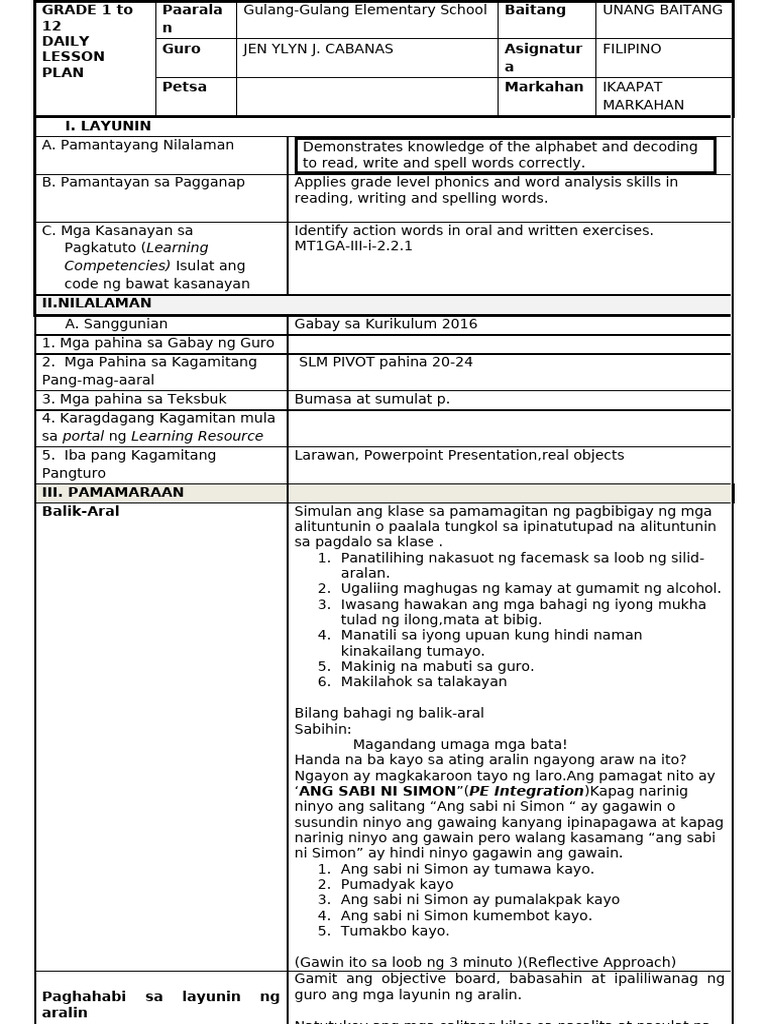 Cot Filipino Demo | PDF