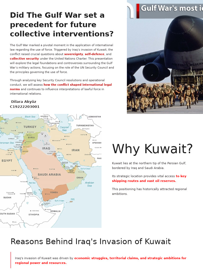 The Gulf War 1990 91 Use of Force in International Law | PDF | Gulf War ...