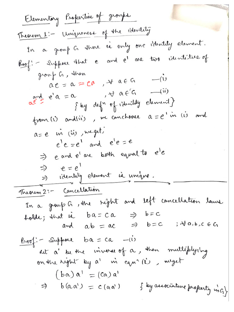 Elementary Properties of Groups | PDF
