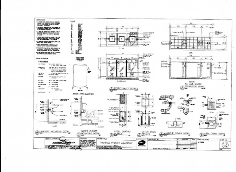 Plan & Elevation Layout of Wastewater Treatment | PDF