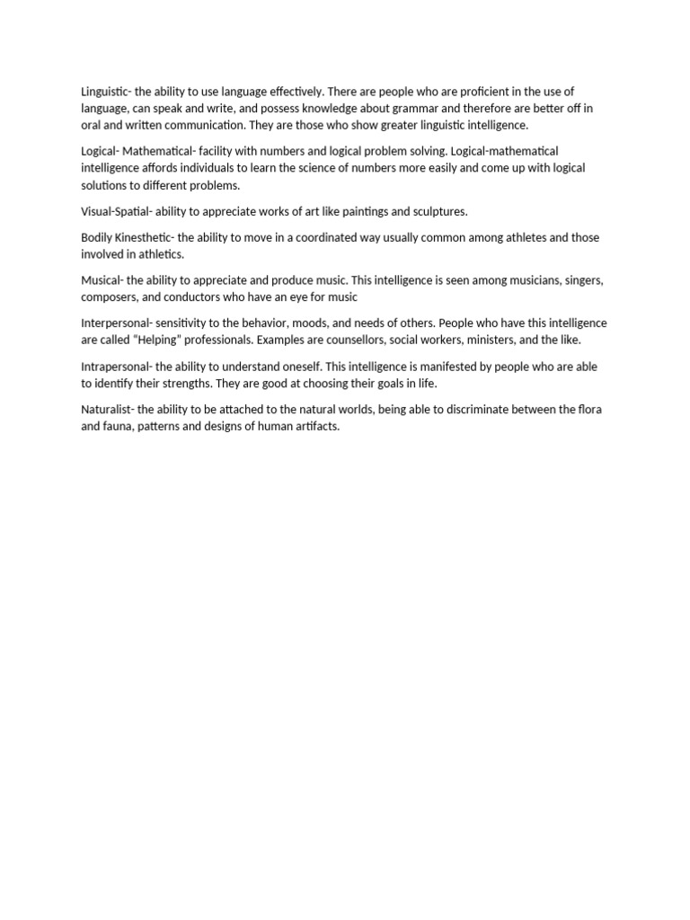 Intelligence by Gardner | PDF