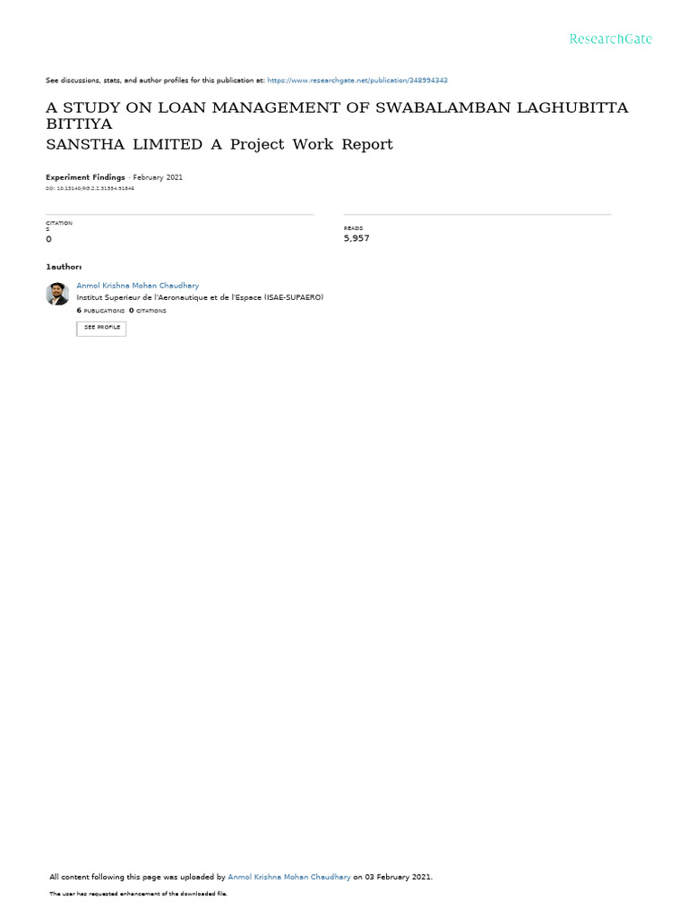 Mithlesh Bro Bbs 4 TH Year | PDF | Methodology | Interest