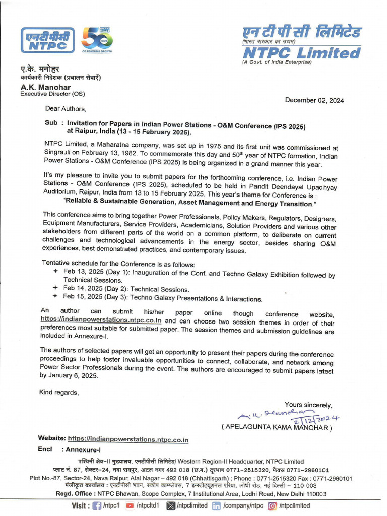 IPS2025 Invitation Letter Guidelines | PDF