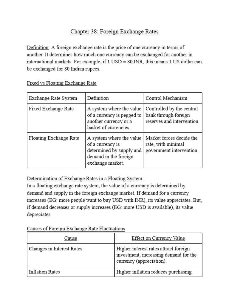 Understanding Foreign Exchange Rates | PDF | Exchange Rate | Currency ...