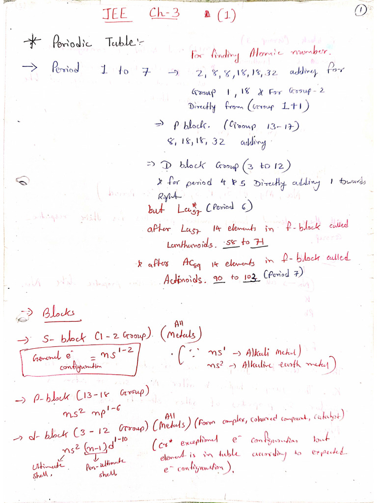 Periodic Table Notes | PDF