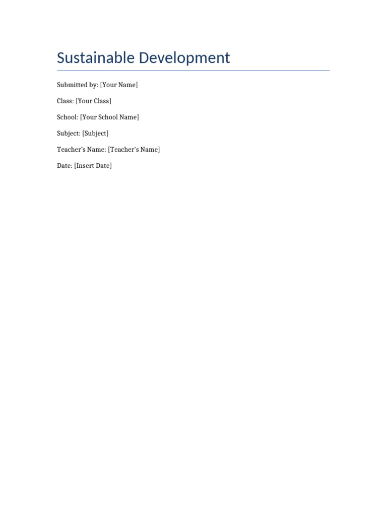Understanding Sustainable Development Goals | PDF