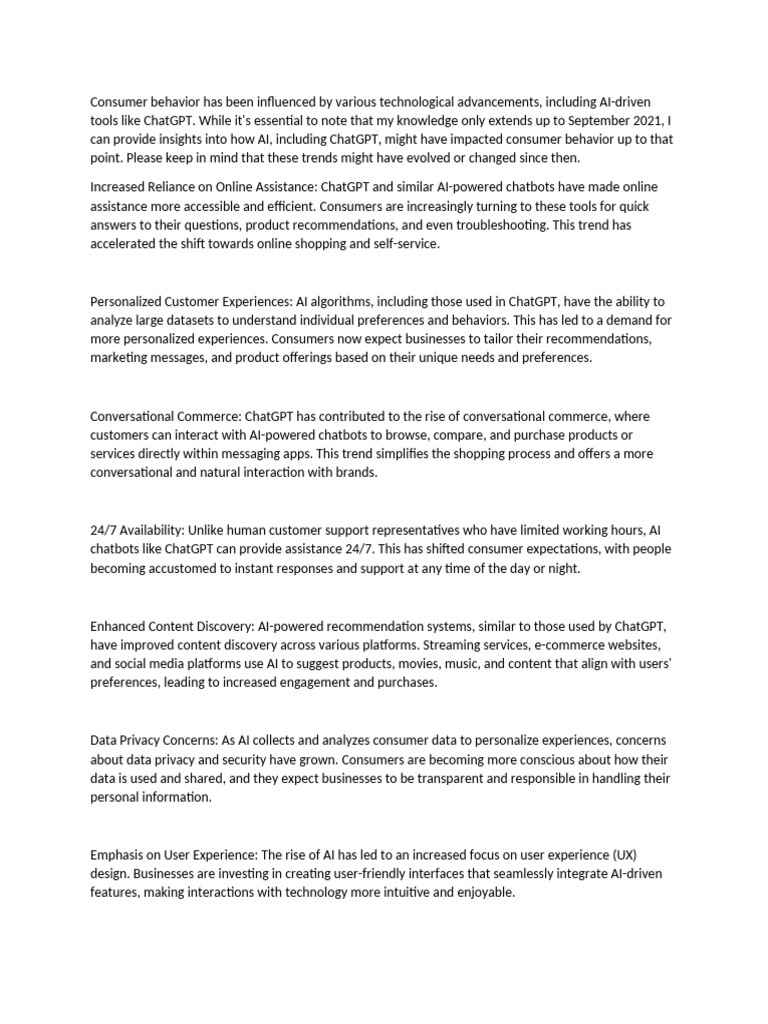 Consumer Behaviour LMD December 2023 | PDF | Artificial Intelligence | Intelligence (AI) & Semantics