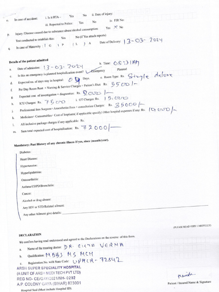 Kajal Kumari Pre Auth | PDF