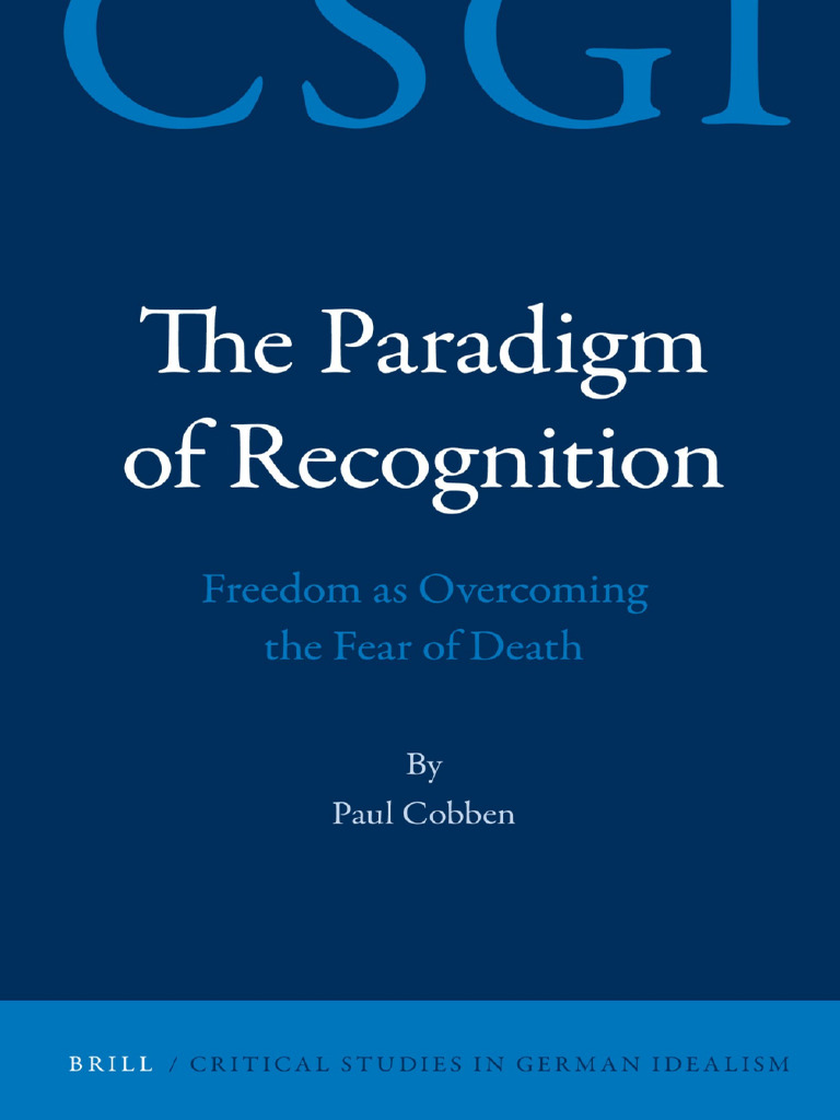 (Critical Studies in German Idealism 7) Paul Cobben - The Paradigm of ...
