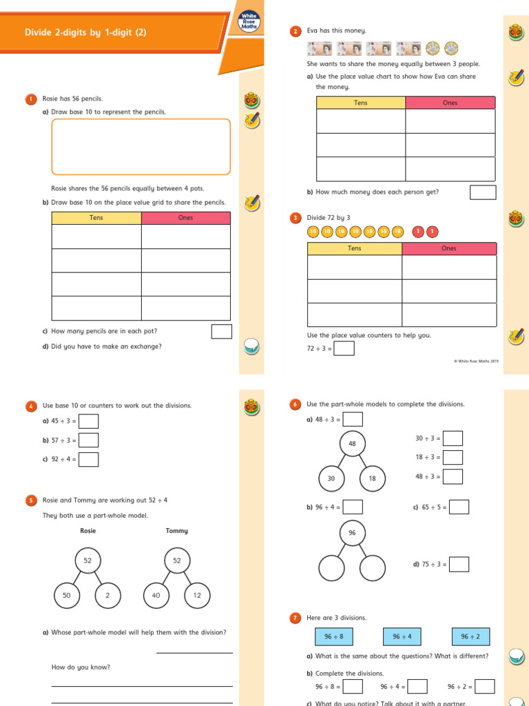 Y3 Lesson 3 Divide 2 Digits by 1 Digit 2 2019 | PDF