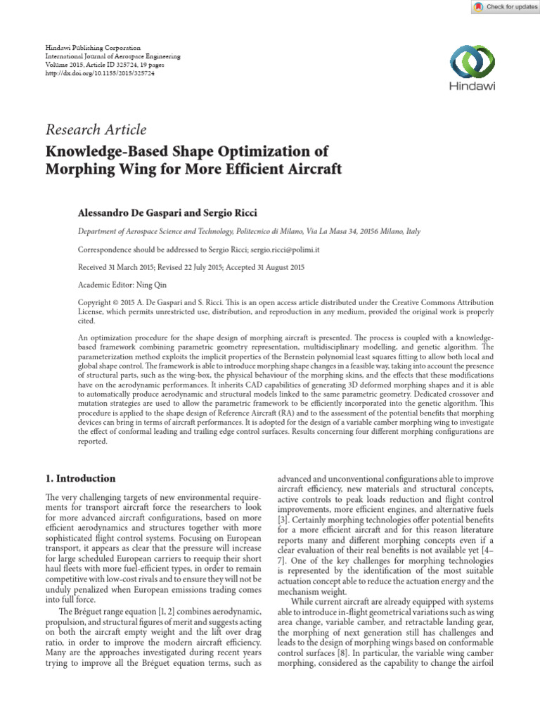 International Journal of Aerospace Engineering - 2015 - de Gaspari ...
