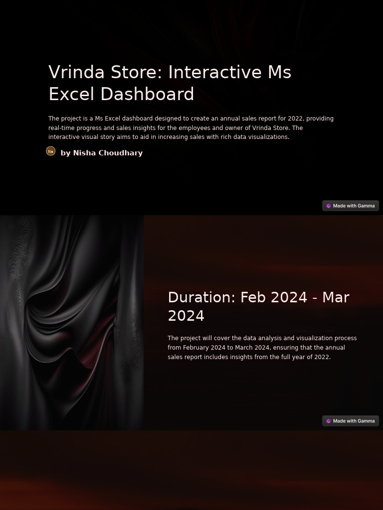 Vrinda Store Interactive Ms Excel Dashboard | PDF