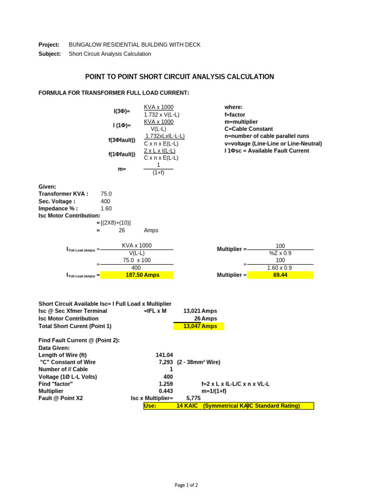 Point-To-point SCC Bungalow RB | PDF | Transformer | Electric Power