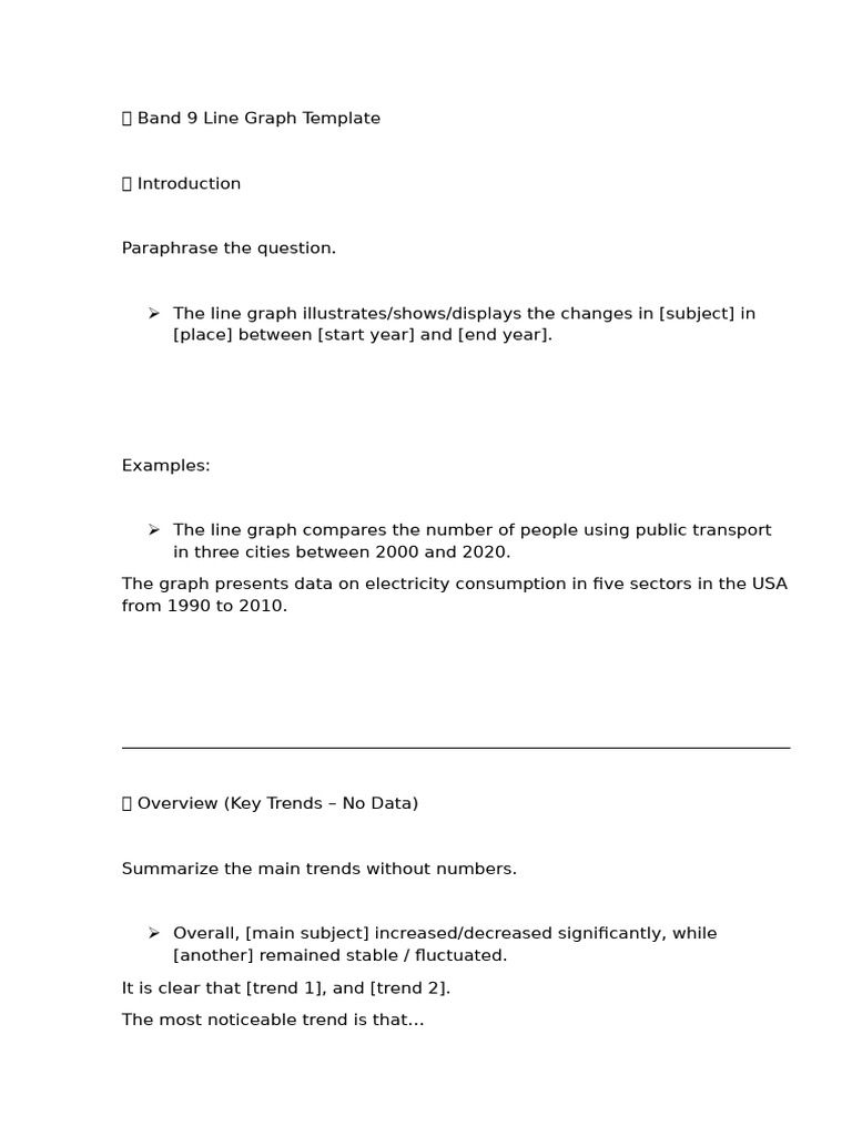 Template for Task 1 Line Graph | PDF
