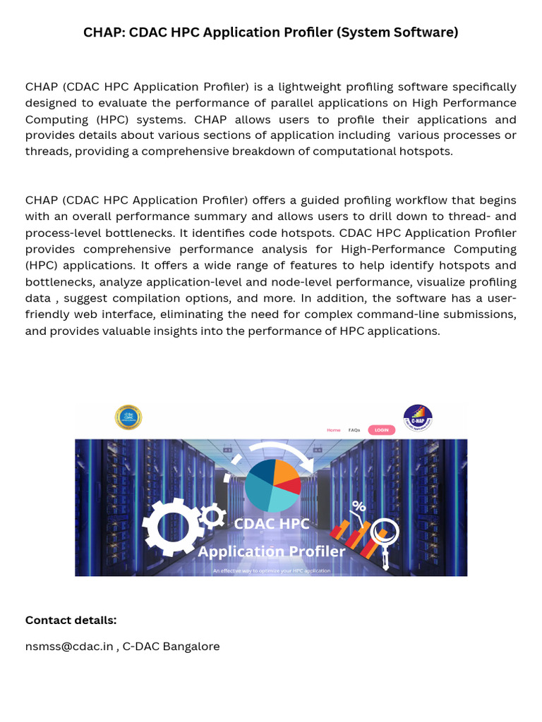 CHAP Cdac HPC Application Profiler (System Software) v1.0 | PDF