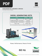 New Specification Sheet - 250kVA Kirloskar Green Generator | PDF ...