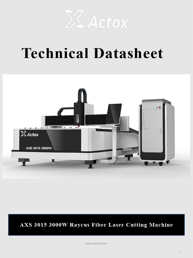 AXS 3015 3000W Raycus Single Table Fiber Laser Cutting Machine | PDF ...