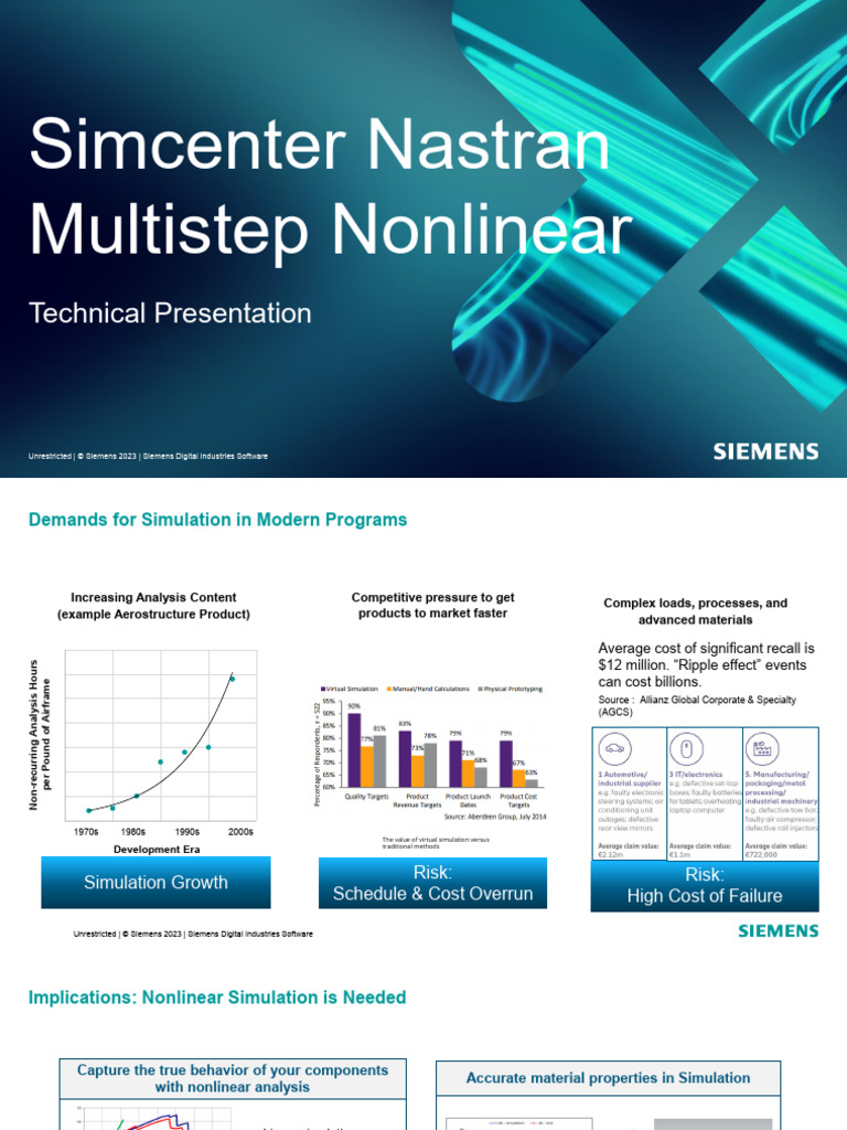 Simcenter Nastran Nonlinear Analysis Guide | PDF | Nonlinear System ...