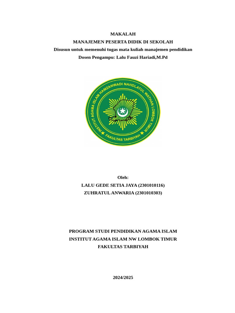Cover Manajemen Pendidikan | PDF