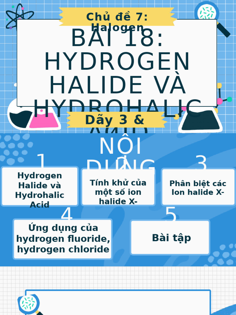 Bài 18 Hydrogen Halide Và Hydrohalic Acid | PDF