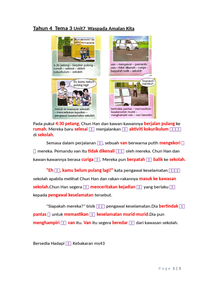 Tahun 4 Tema 3 Unit7 | PDF