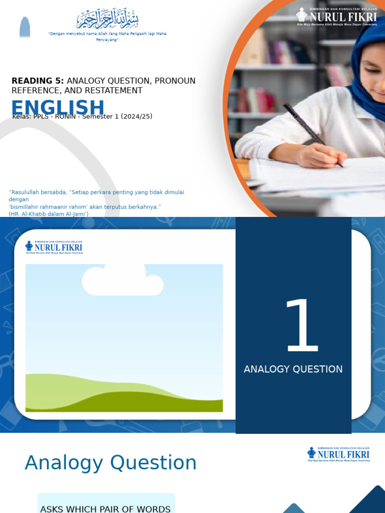 Smart 5 Pekan 12 Analogy, Pronoun Reference & Restatement | PDF ...