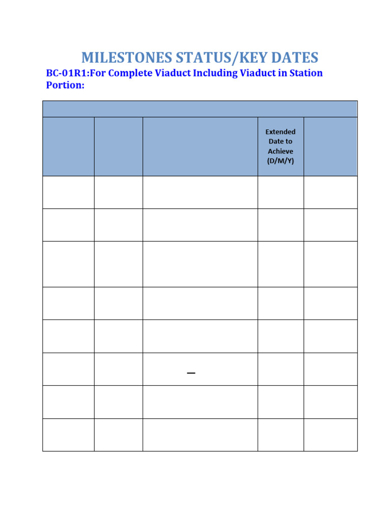Key Dates for Viaduct and Station Projects | PDF | Civil Engineering