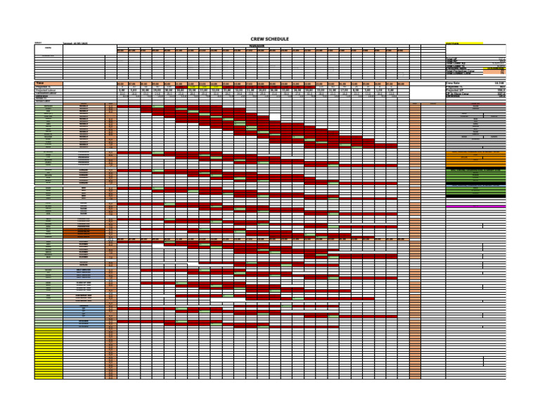 Crew Schedule for May 16, 2025 | PDF
