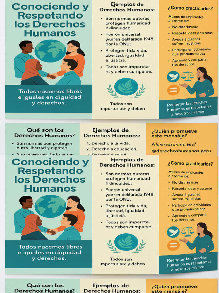 Triptico Derechos Humanos | PDF