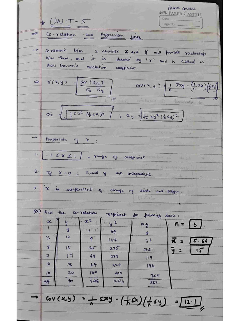 Biostatistics Unit 5 Notes by Srini | PDF