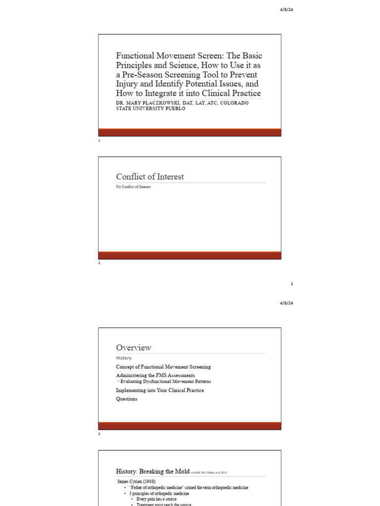 Functional Movement Screening Guide | PDF | Musculoskeletal System ...