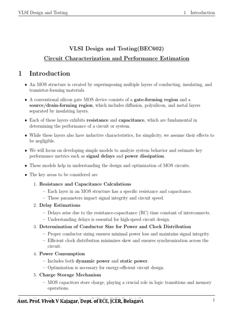 BEC602 - Module 3 Part 2, Circuit Characterization and Performance Estimation | PDF | Mosfet ...