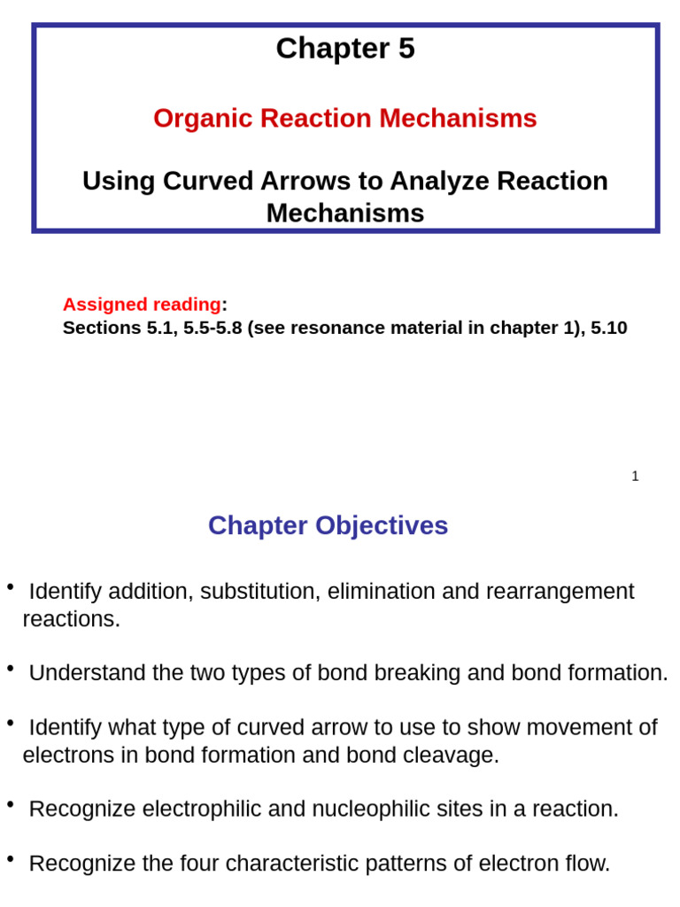 Chapter 5 Mechanism F2021 | PDF | Chemical Reactions | Chemical Bond