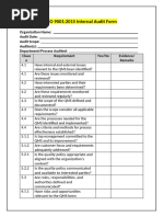 Internal Audit Checksheet - IATF 16949 - 2016 | PDF | Audit ...