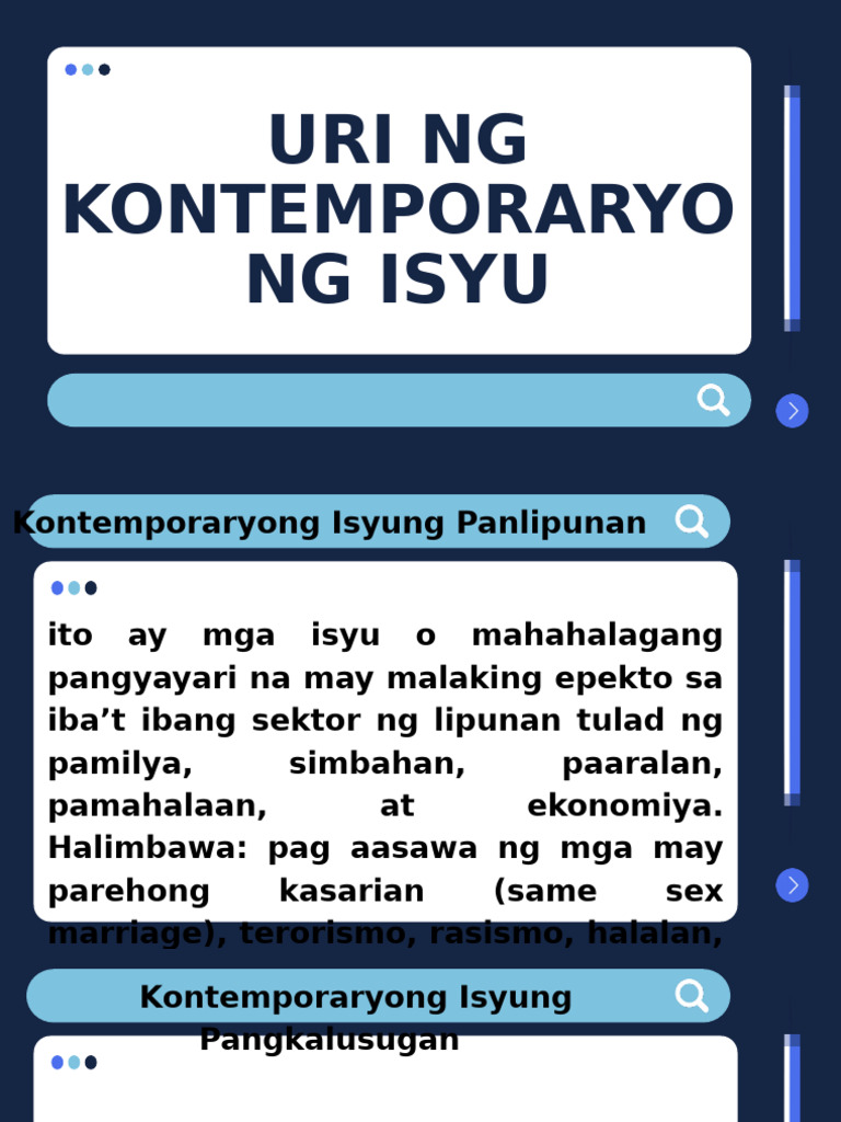 Uri NG Kontemporaryong Isyu | PDF