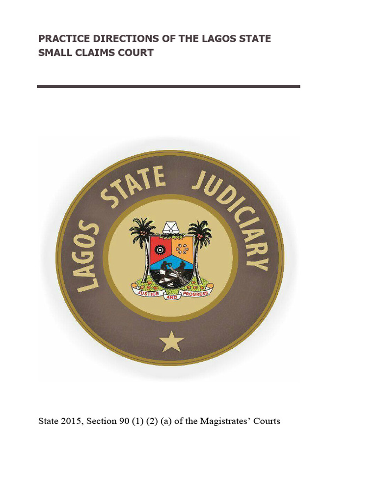 Lagos State Small Claims Court Rules | PDF | Judgment (Law) | Legal ...
