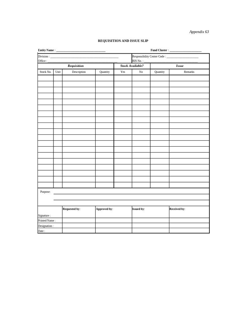 Appendix 63 RIS | PDF