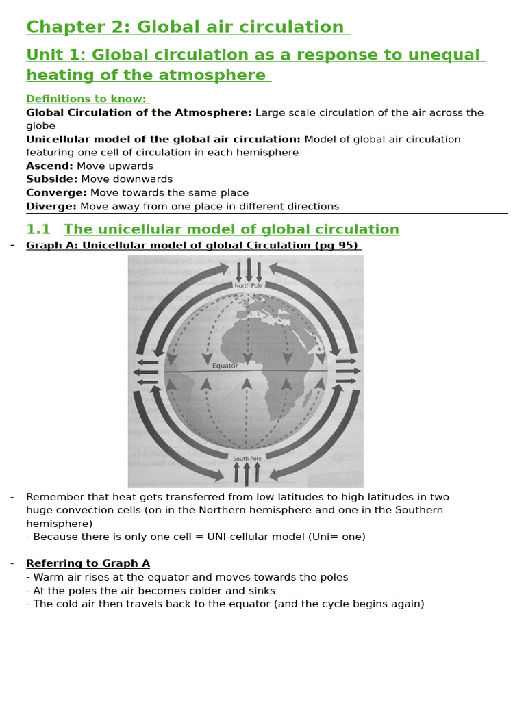 Geo Summaries - Term 1 - Chapter 2 | PDF | Atmospheric Circulation | Wound