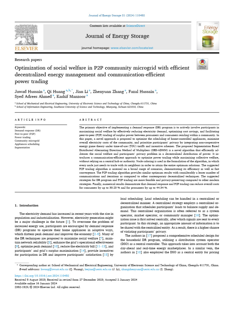 Smart Grid | PDF | Peer To Peer | Demand