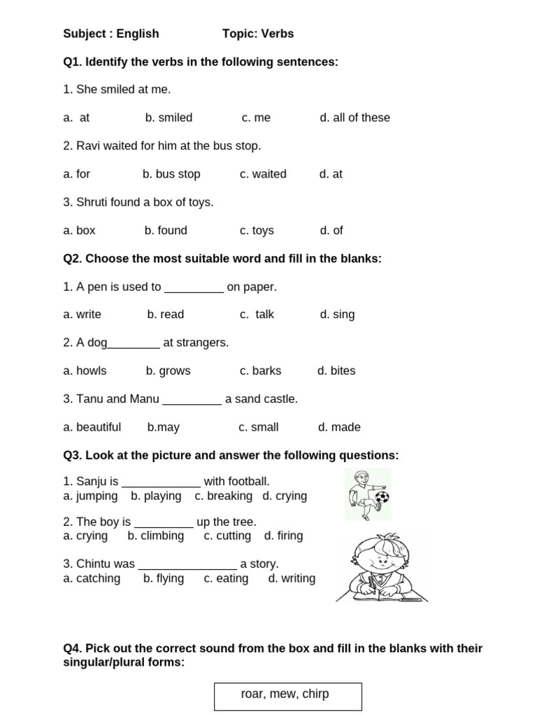 English Verbs Practice Exercises | PDF