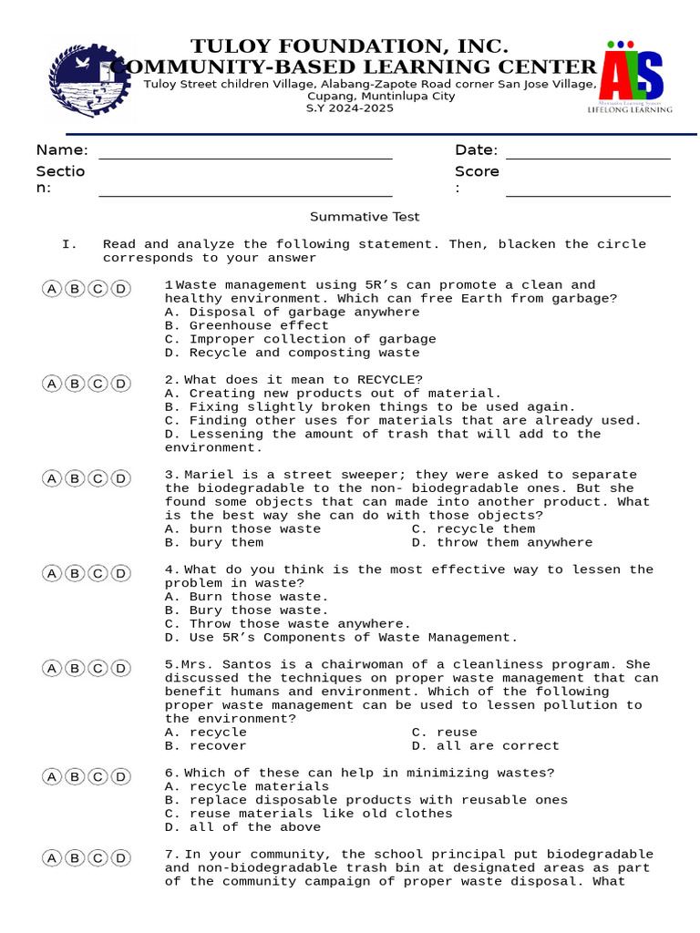 Human Harmful Activities To Environment Worksheet | PDF | Waste | Waste ...