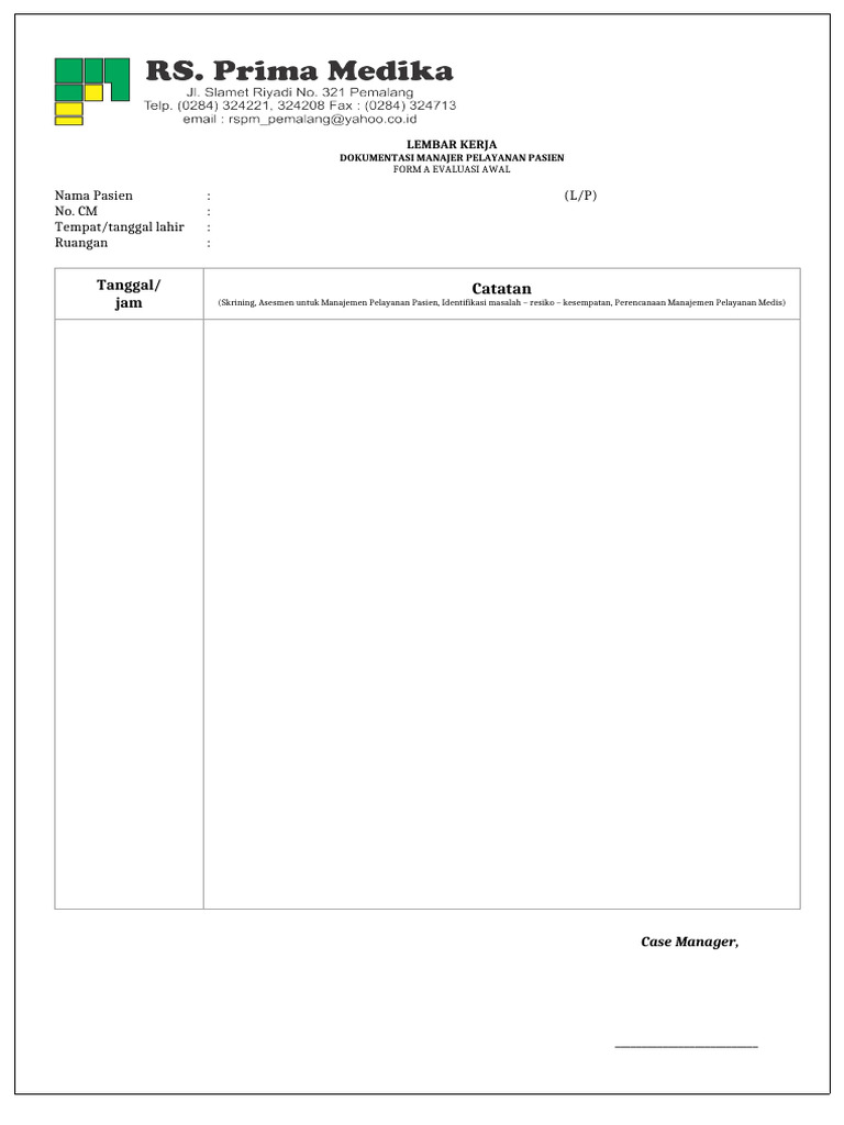 Formulir MPP untuk Manajemen Pasien | PDF