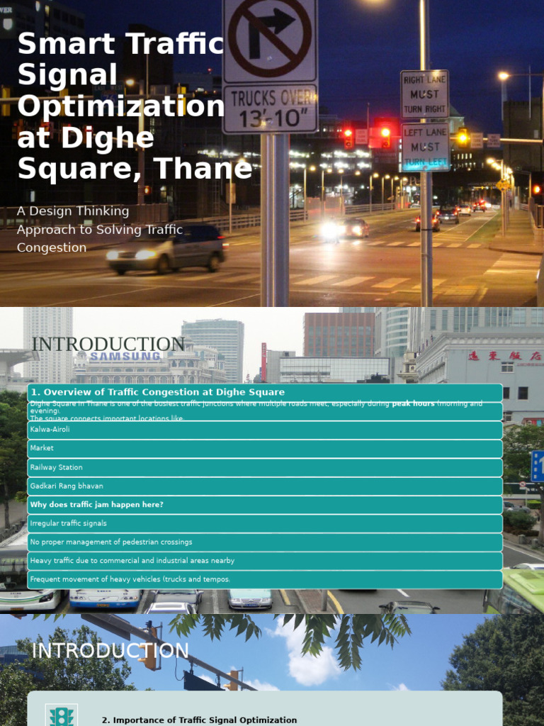 Smart Traffic Signal Optimization at Dighe Square | PDF | Traffic ...