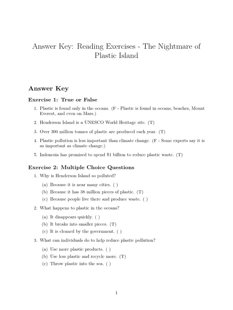 Answer Key | PDF