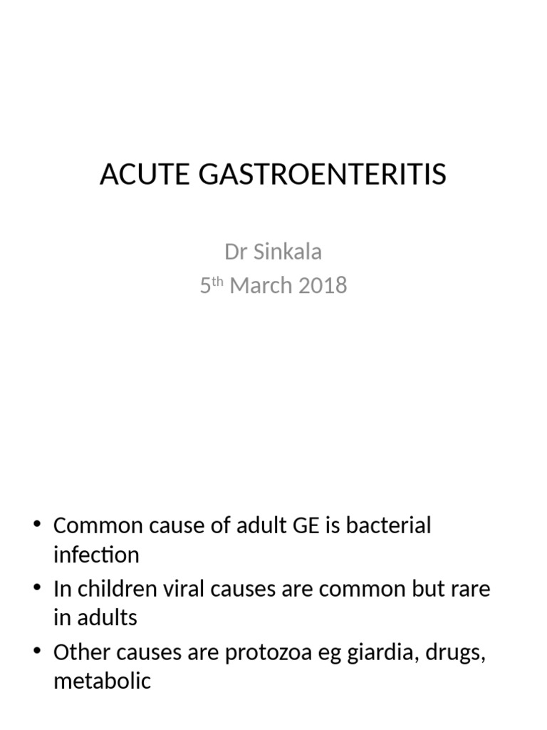 Acute Gastroenteritis | PDF